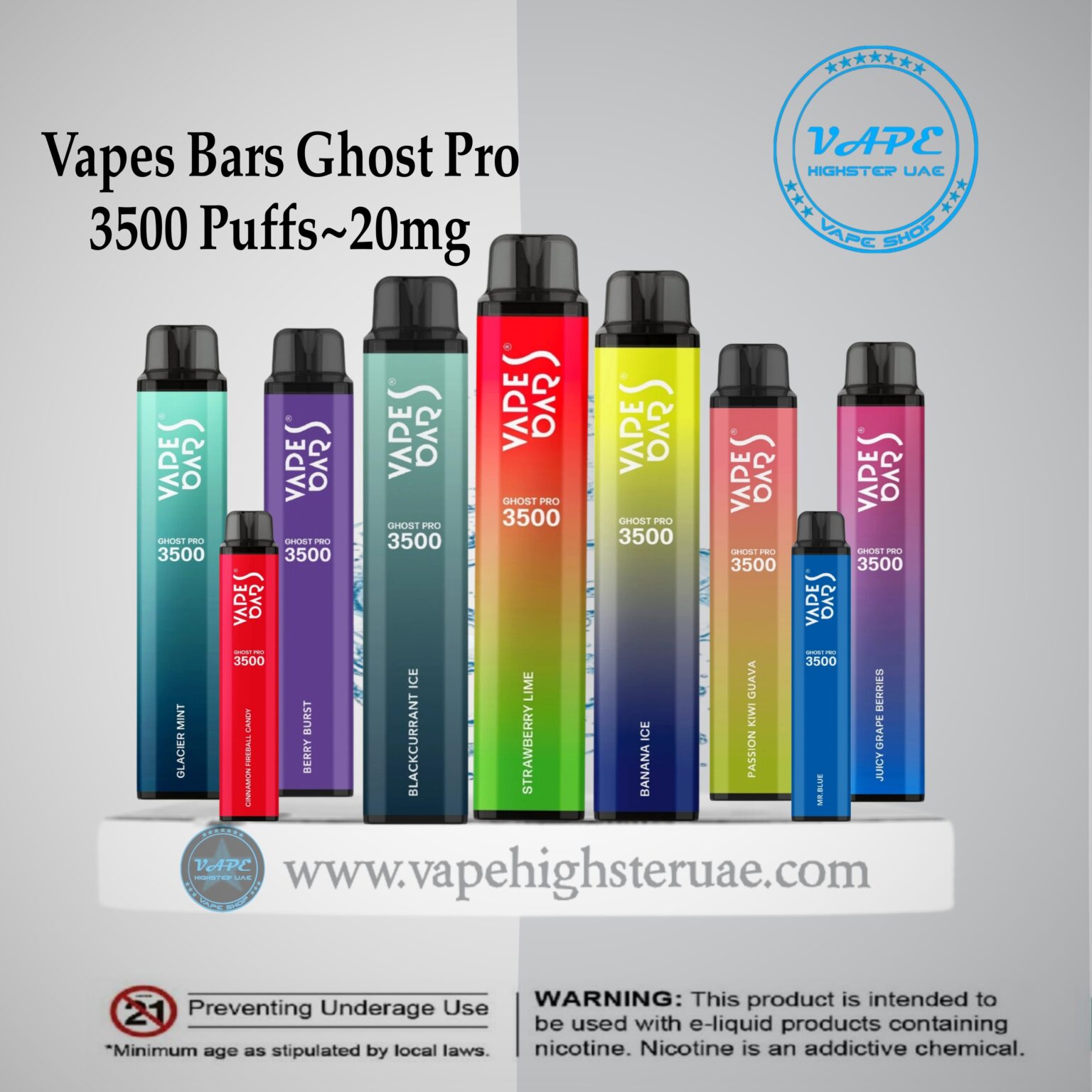 Vape Bar Ghost Pro 3500 Puffs Disposable | Vape Highster UAE